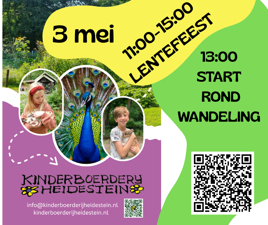 3 mei Lentefeest en opening rondwandeling - Kinderboerderij Heidestein